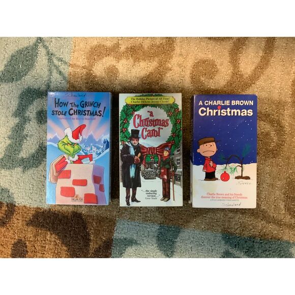 Various | Media | 3 Vntg Christmas Vhs Movies How Grinch Stole ...